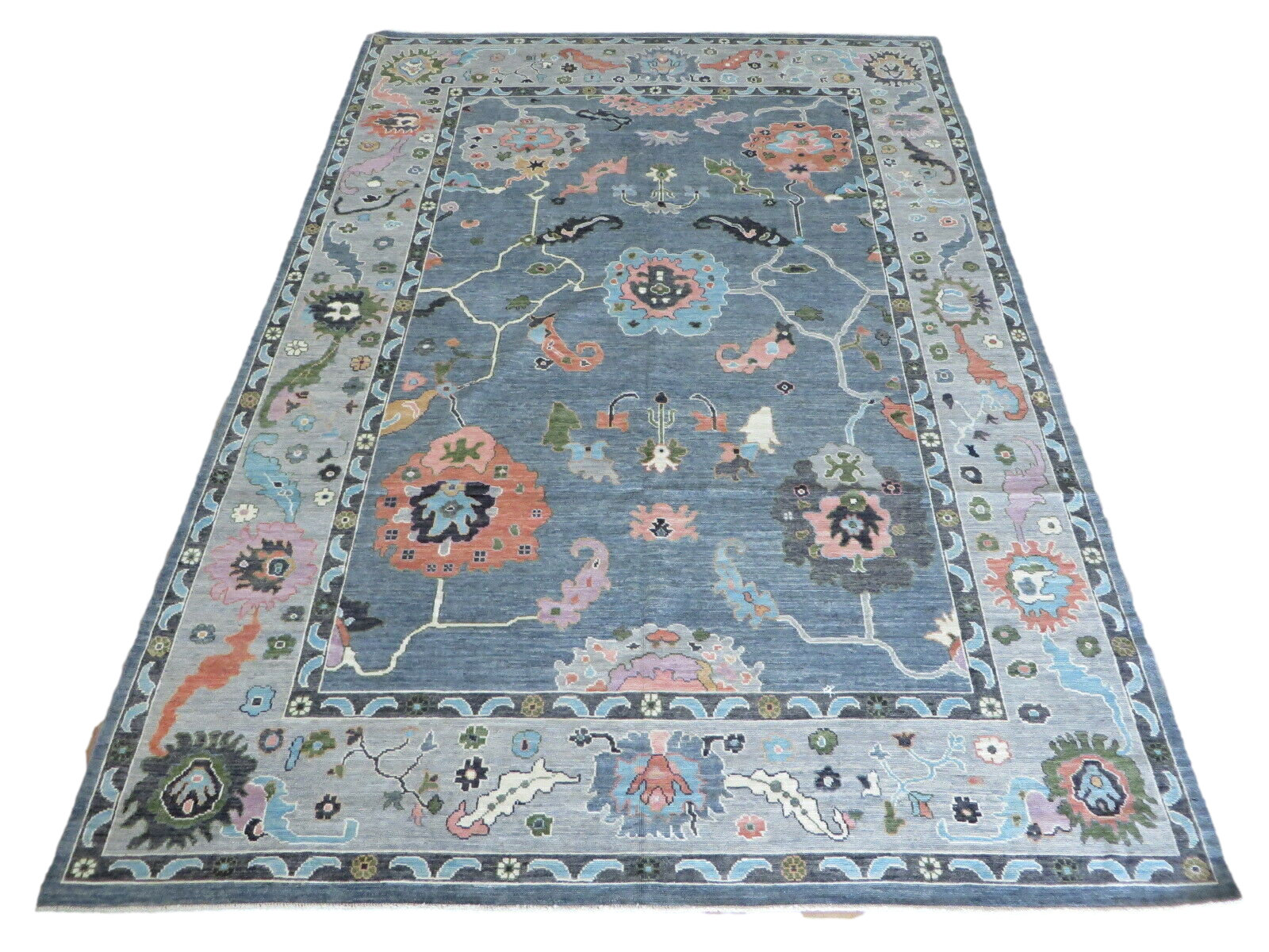 Oriental Rug Galaxy One-of-a-Kind 9'10" x 14' Area Rug in Gray | Wayfair
