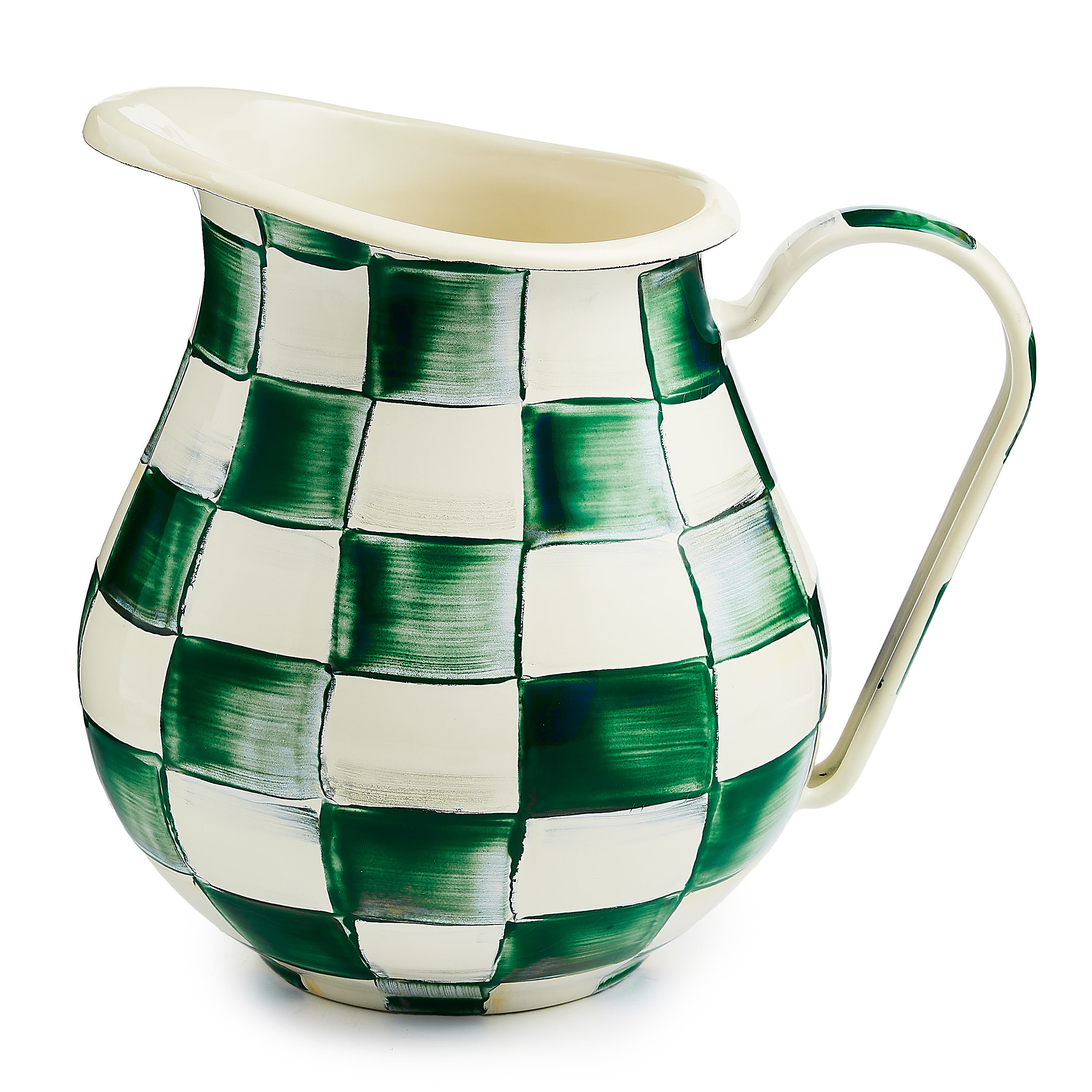 MacKenzie-Childs Emerald Check Pitcher | Perigold
