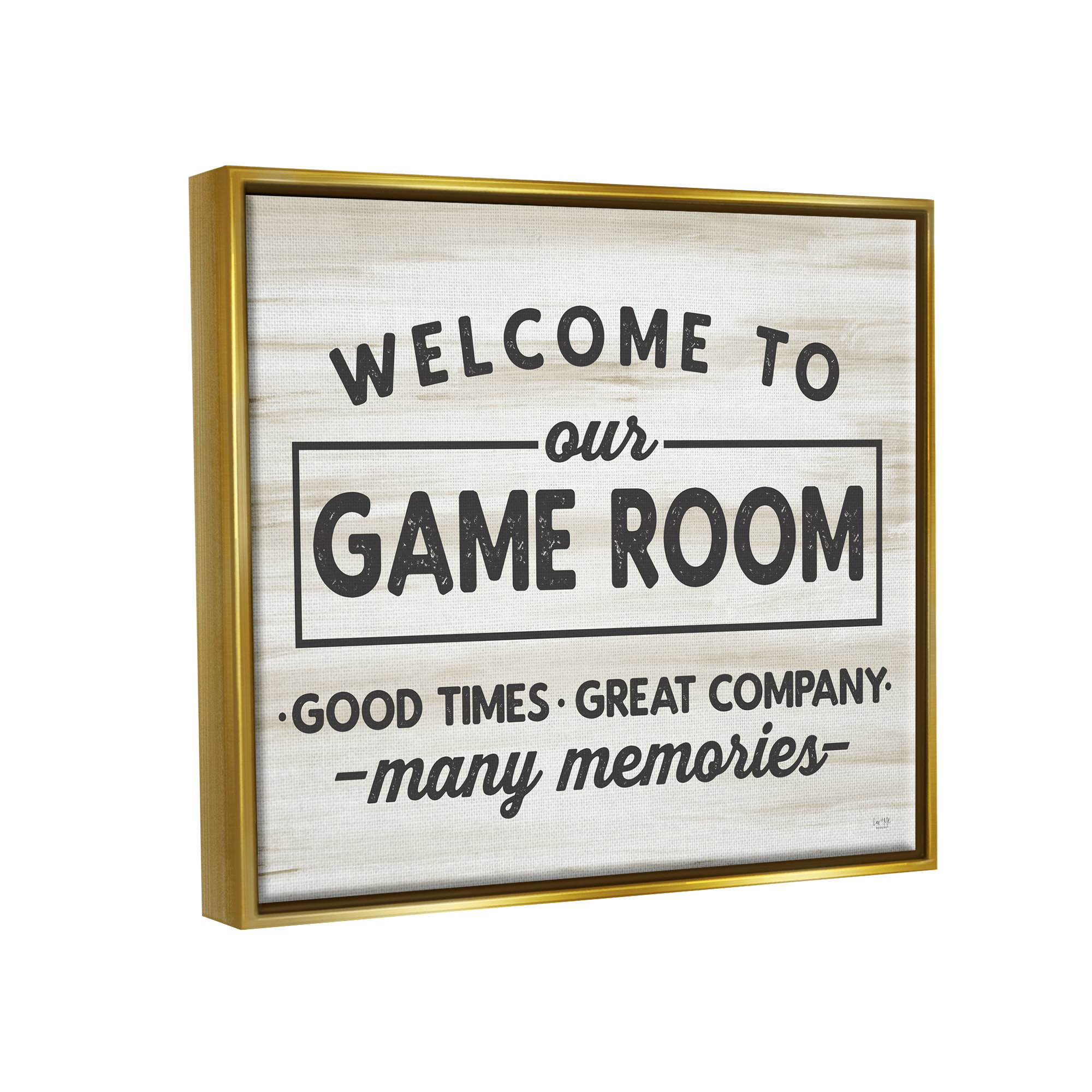 Trinx Welcome To Game Room Framed Floater Canvas Wall Art Design By Lux ...