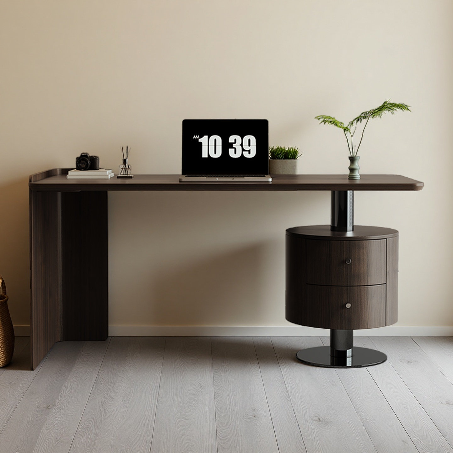 Hokku Designs Light Luxury Black Rectangular Solid Wood Desk - Wayfair ...
