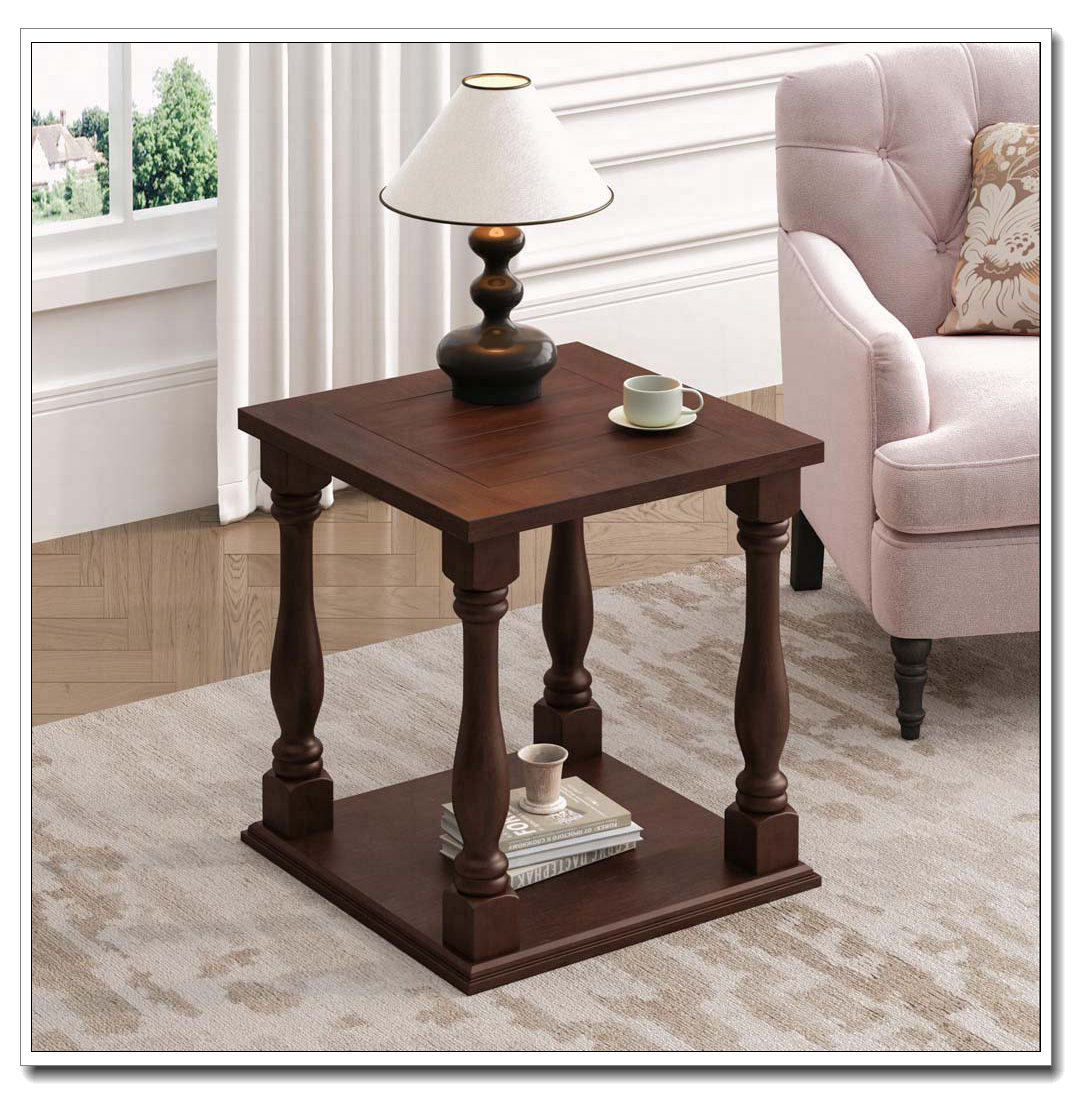 Mercer41 Antique Coffee Colored Side Table | Wayfair