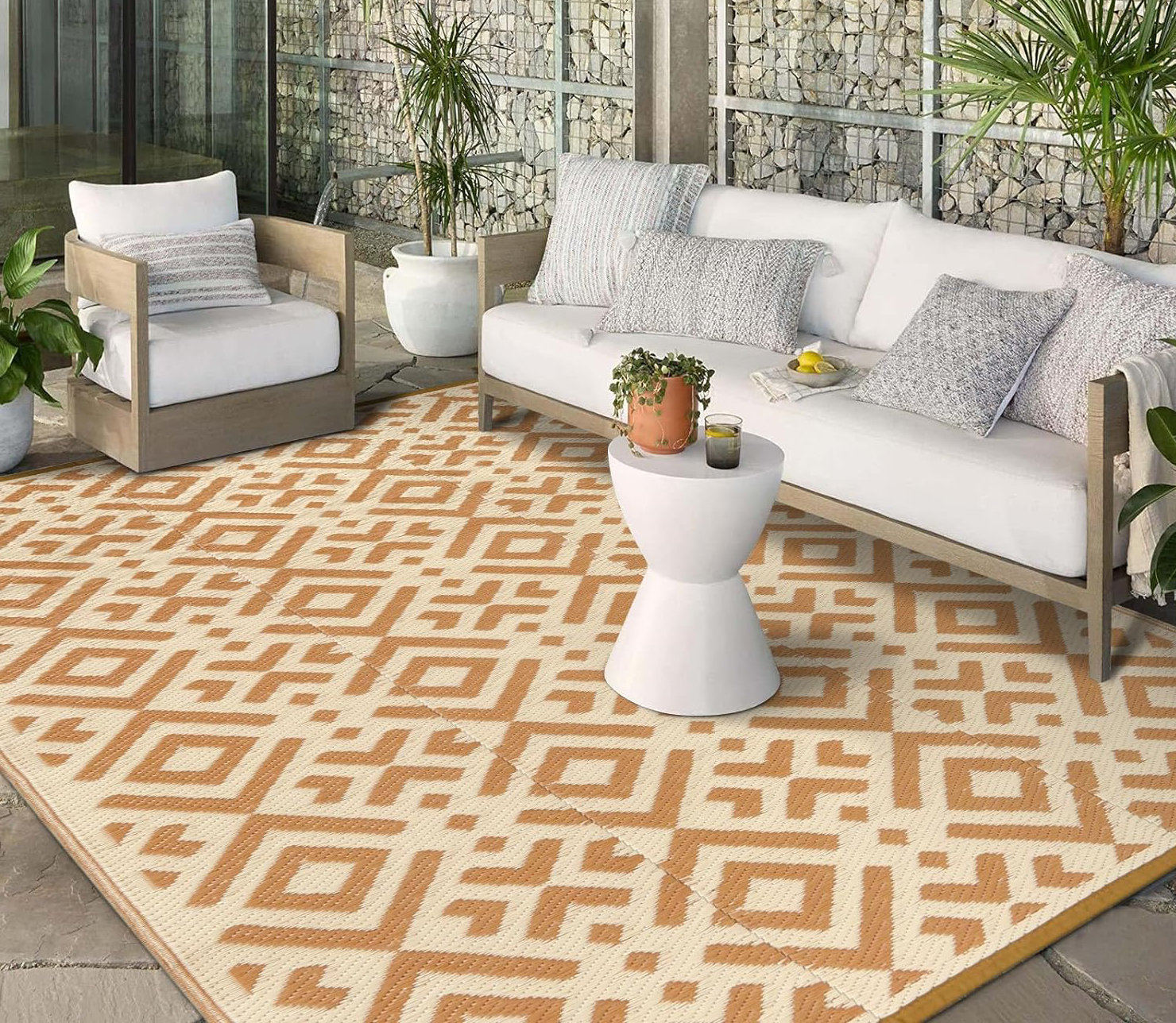 Loon Peak Waterproof Outdoor Rug, Reversible Outdoor Rugs, Large ...