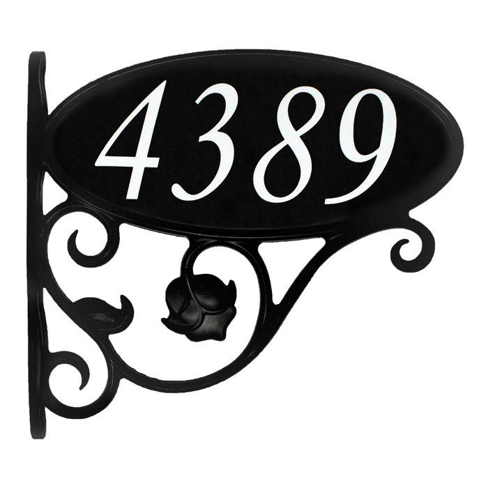 Address America Park Place Reflective Double-Sided Oval Mailbox Address ...