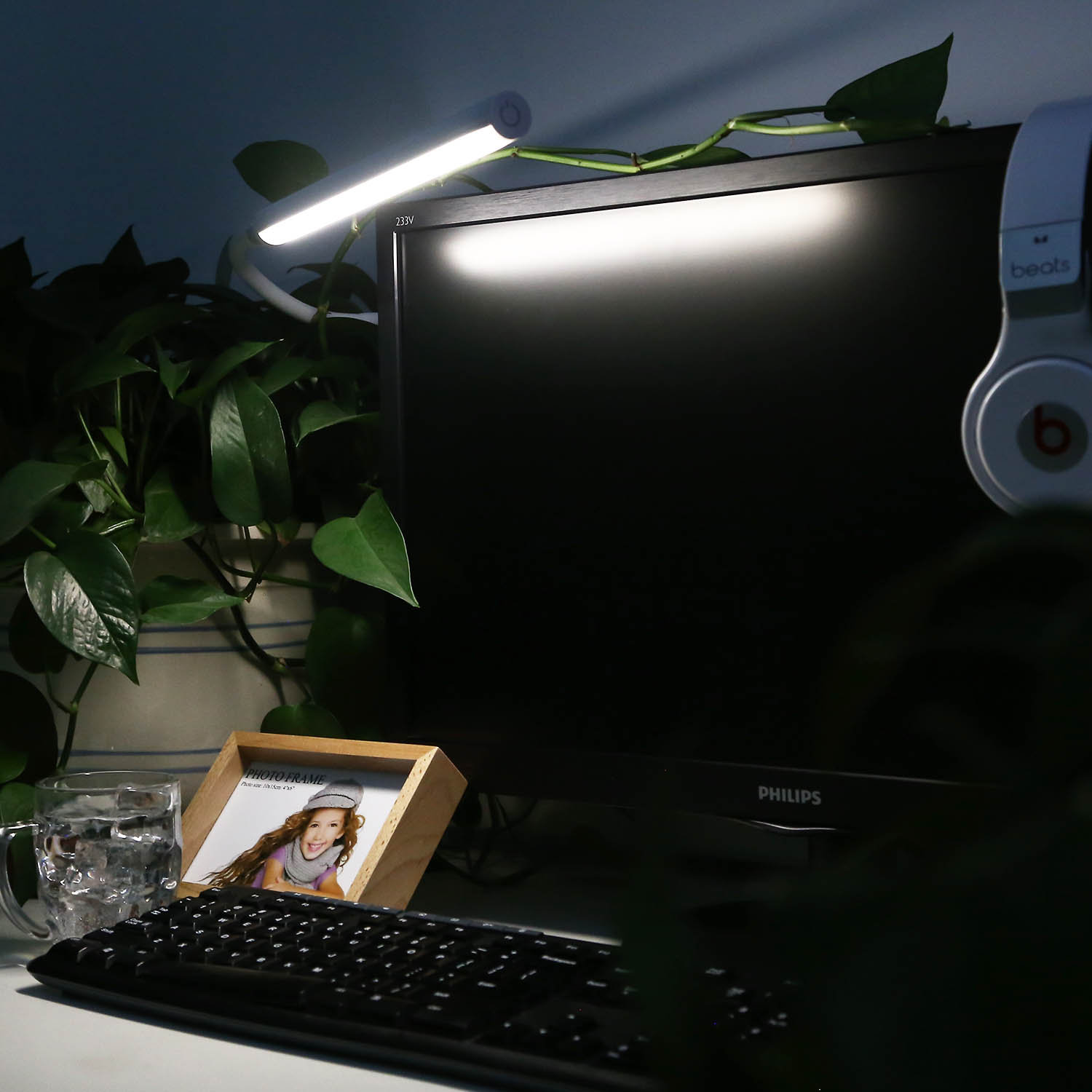 Latitude Run® Flexible Study Clamp Lamp USB Powered Dimmable Touch ...