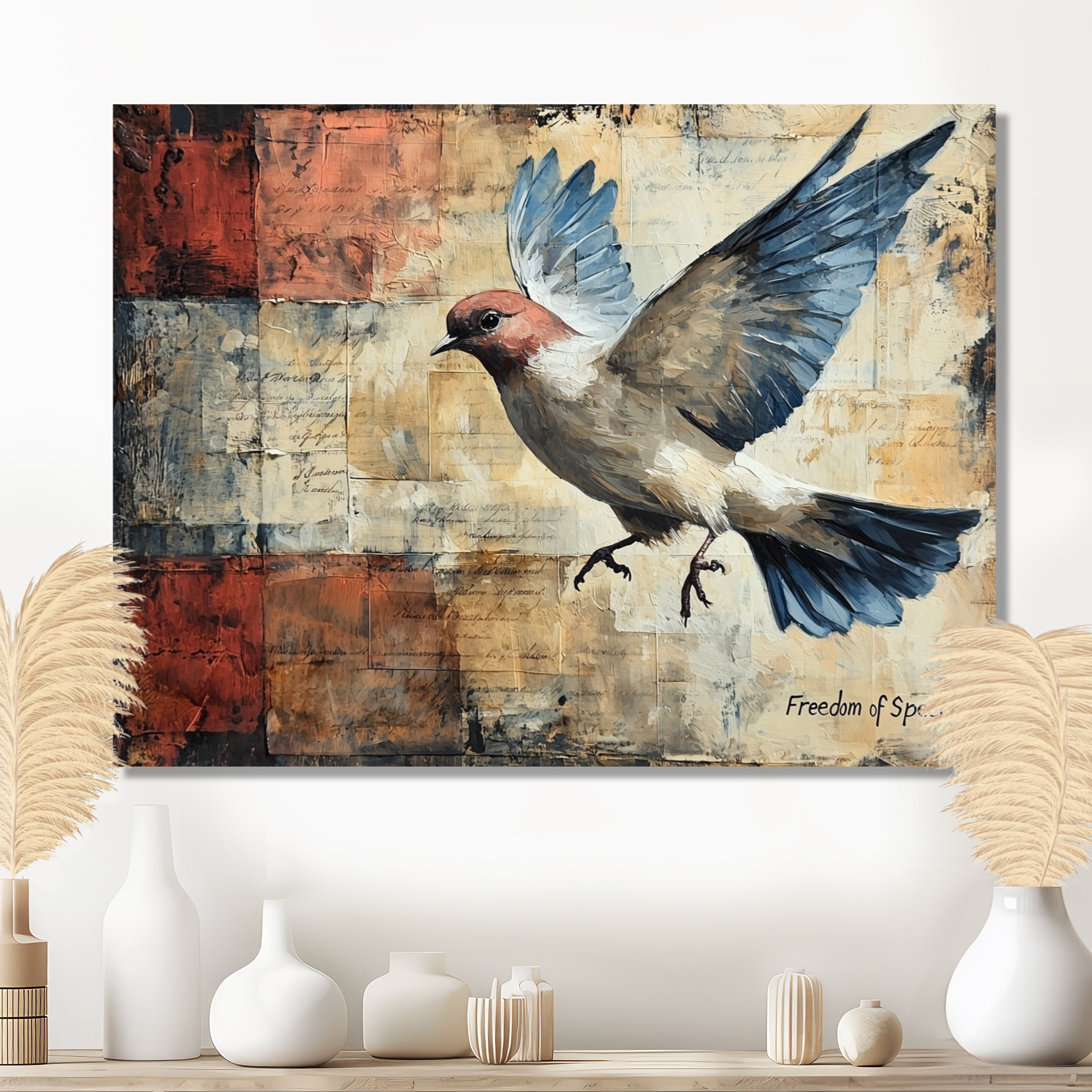 Winston Porter A Symbolic Freedom Of Speech Depiction. - Bird Wall Art ...