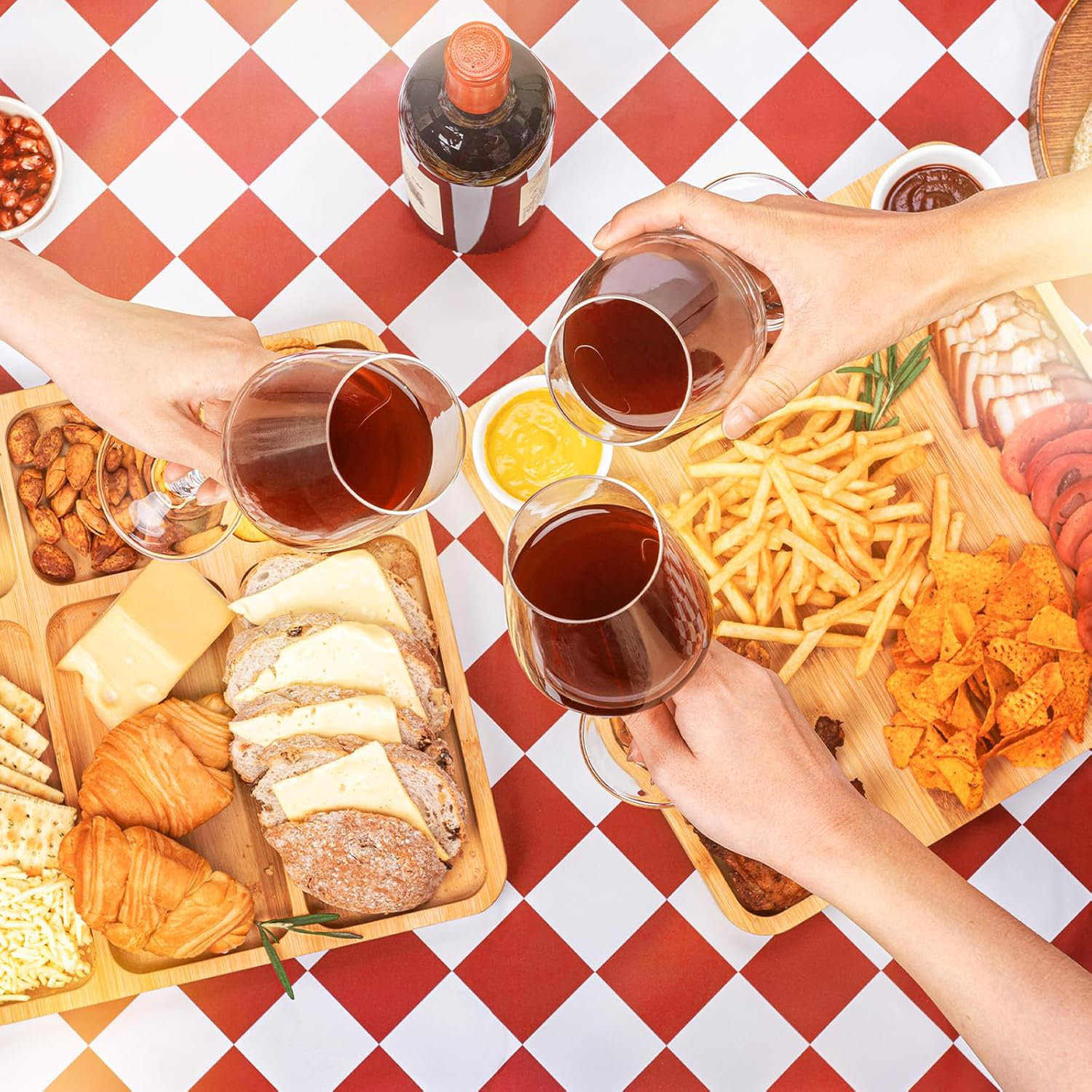 Latitude Run® Cooked Food Board, Bamboo Cooked Food Board With Lid ...