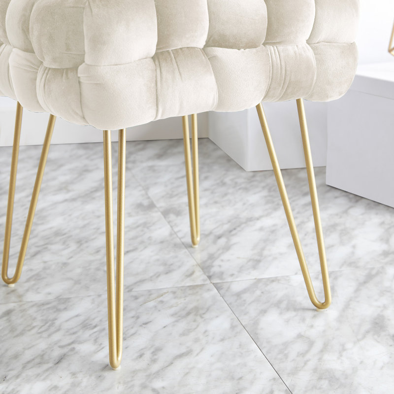 Everly Quinn Fleming Upholstered Ottoman & Reviews | Wayfair