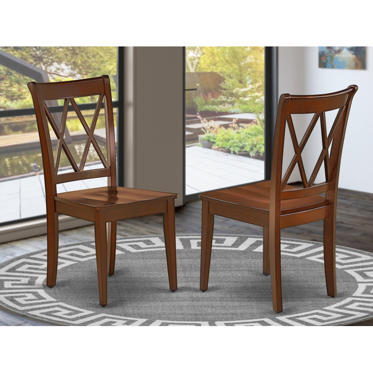 Lark Manor Letitia Solid Wood Double X-Back Side Chair & Reviews | Wayfair