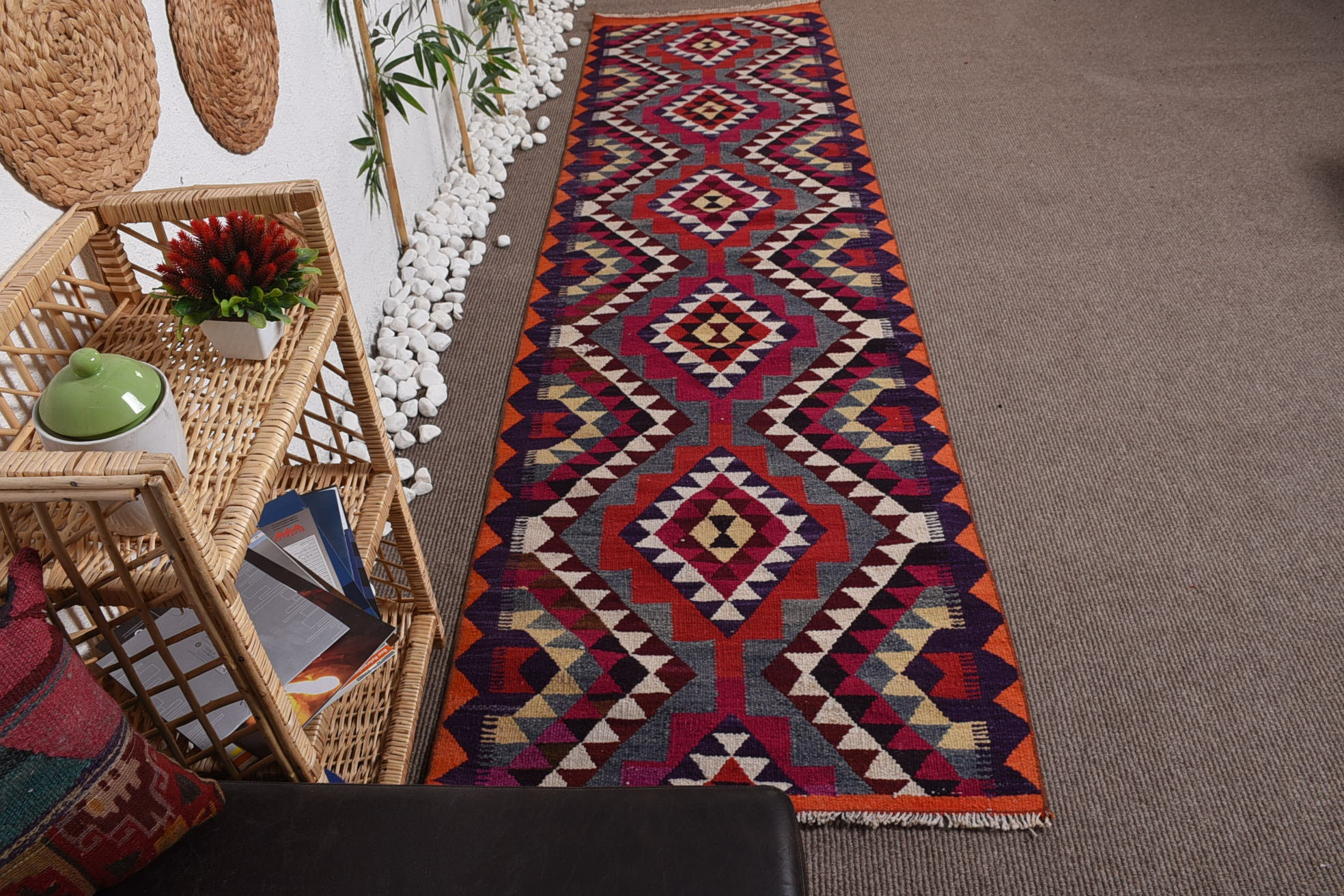 Isabelline Vintage Rugs, Luxury Rug, Turkish Rugs, 2.9x10.6 ft Runner ...