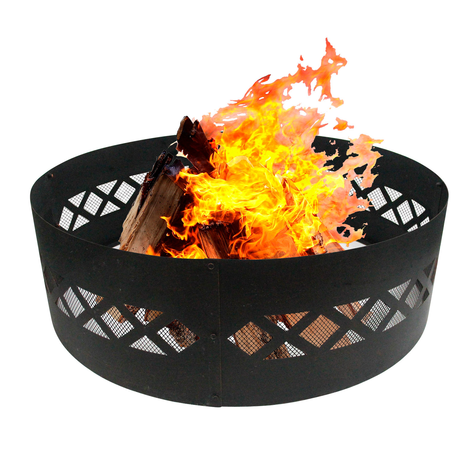 Arlmont & Co. 36" In Diameter X 12" H Fire Ring Outdoor Bonfire ...