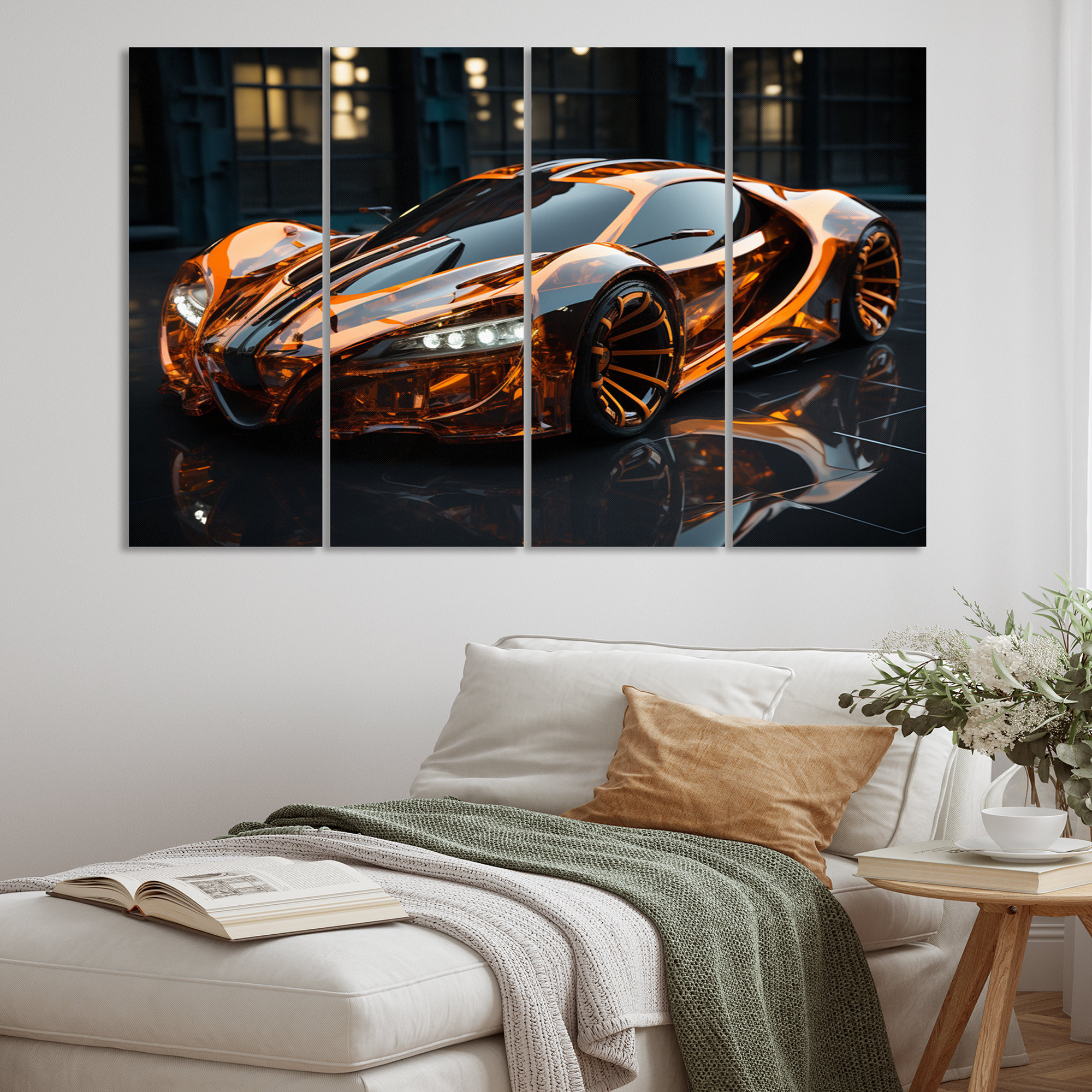 Wrought Studio Sophisticated Stylish Glass Supercar III - 4 Piece ...