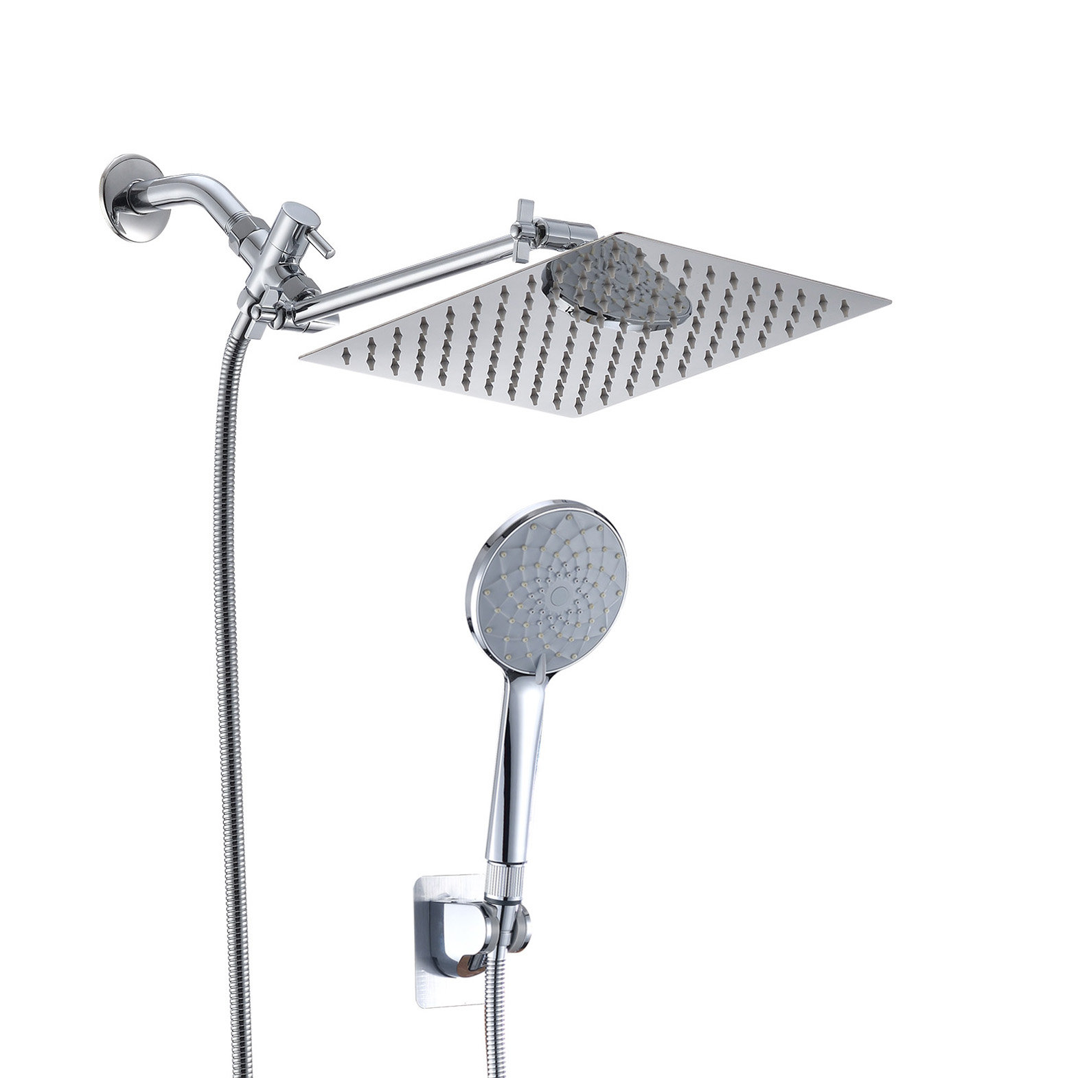BENSON HOME High Pressure Rainfall Dual Shower Head & Reviews - Wayfair ...