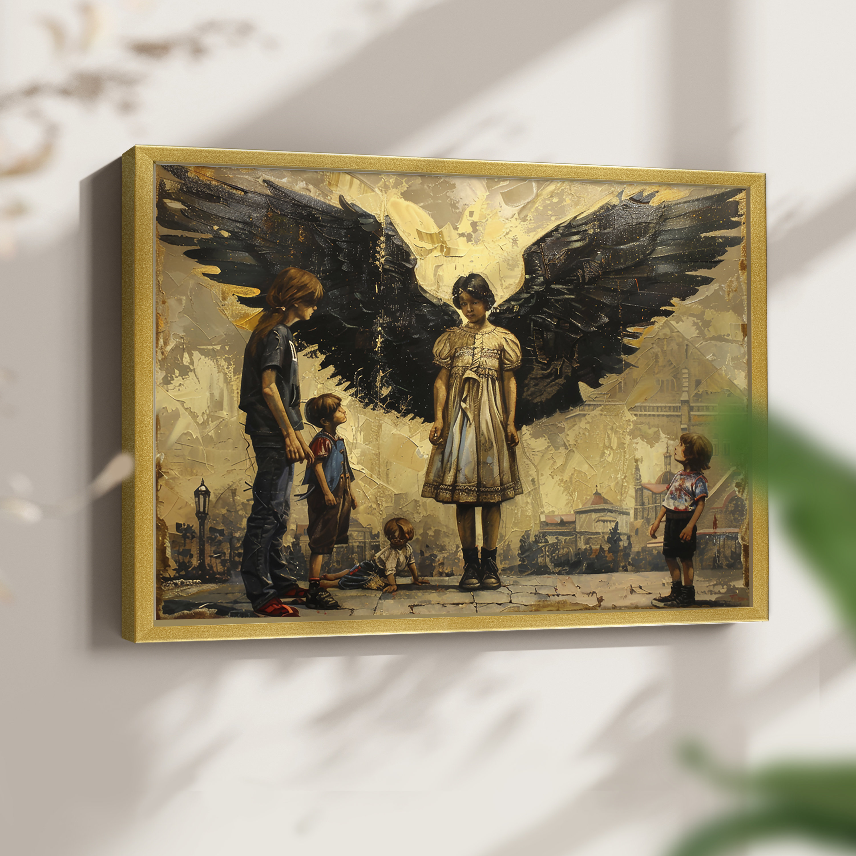 Trinx Angels From Above-XCIII -Framed Print - Restickable | Wayfair