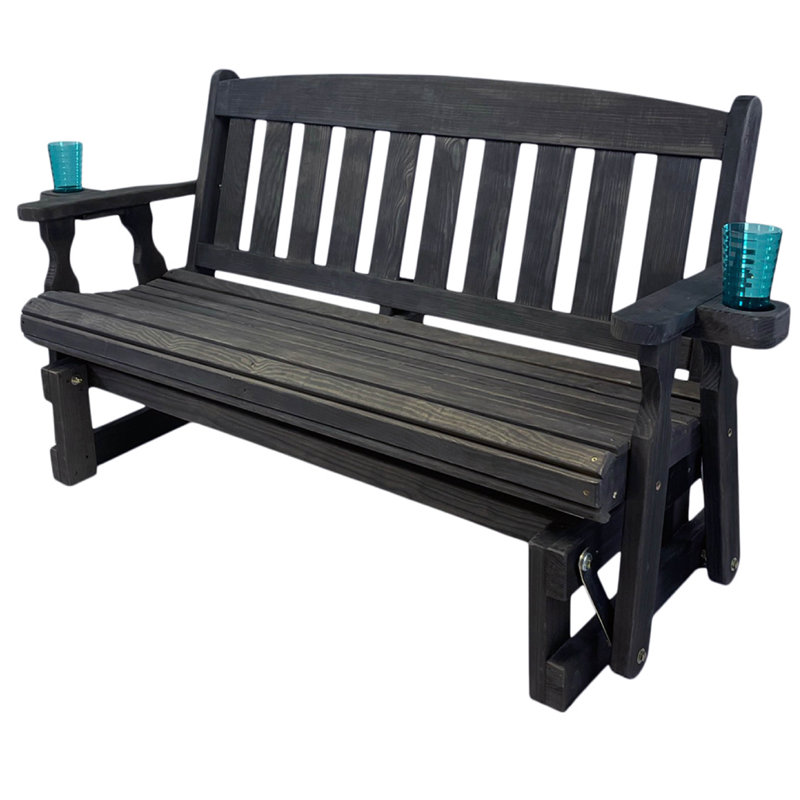 Amish Casual Heavy Duty 800 Lb Mission Treated Porch Glider Bench, 5ft ...