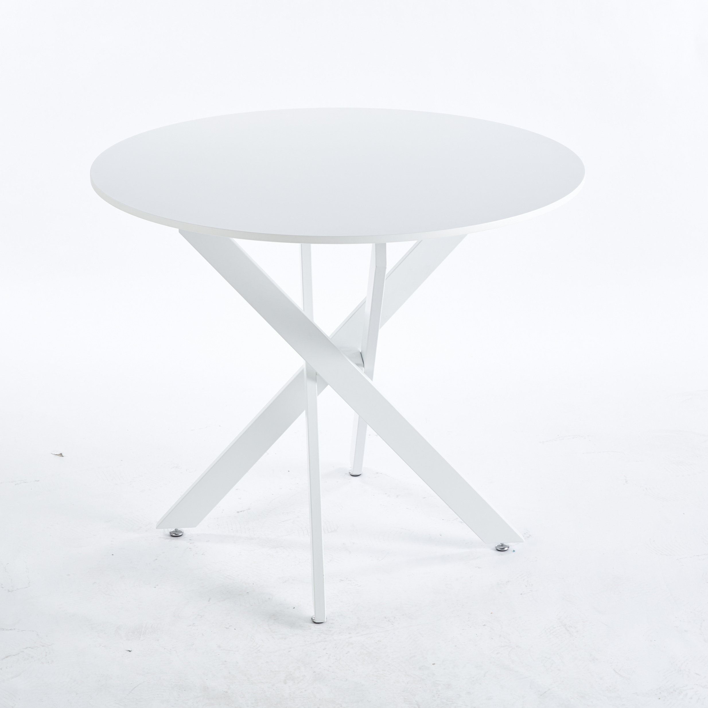 Latitude Run® Mid-Century Round MDF Dining Table for 4-6 People with ...