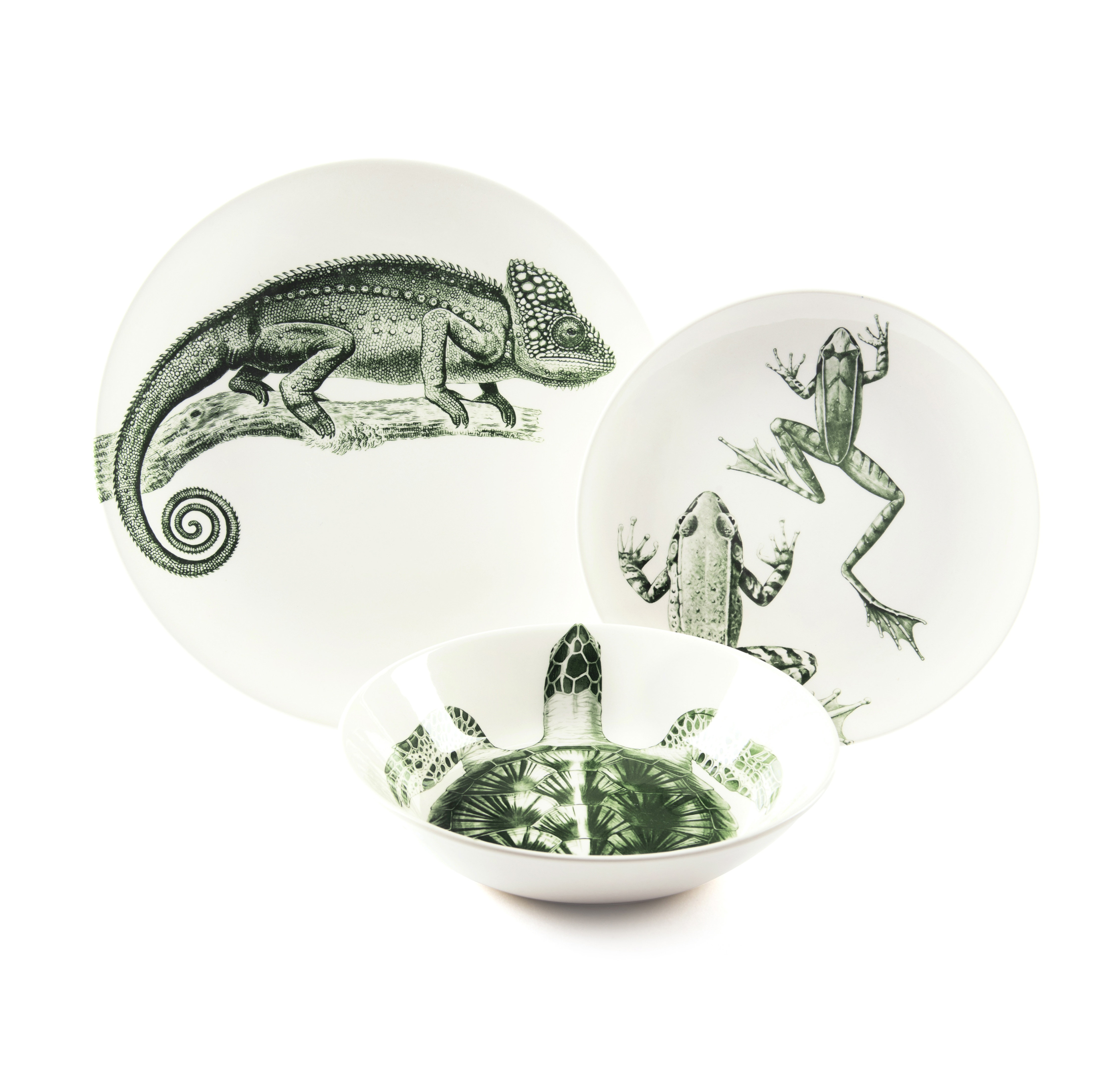Excelsa Faune & Flore 3 Piece Ceramic Dinnerware Set | Wayfair.co.uk