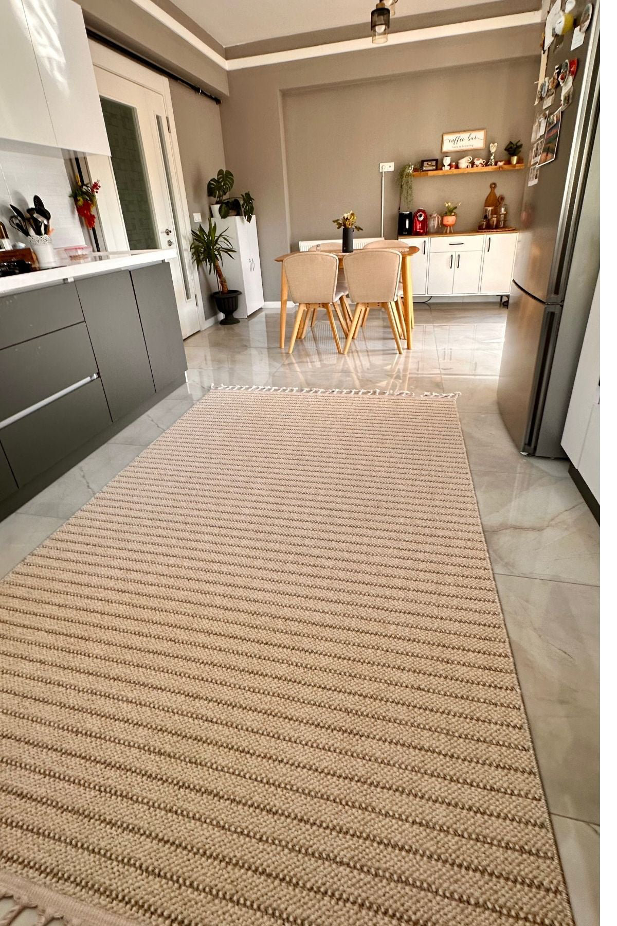 Ebern Designs Bress Beige Knitted Patterned Cut Pile Rug - Wayfair Canada