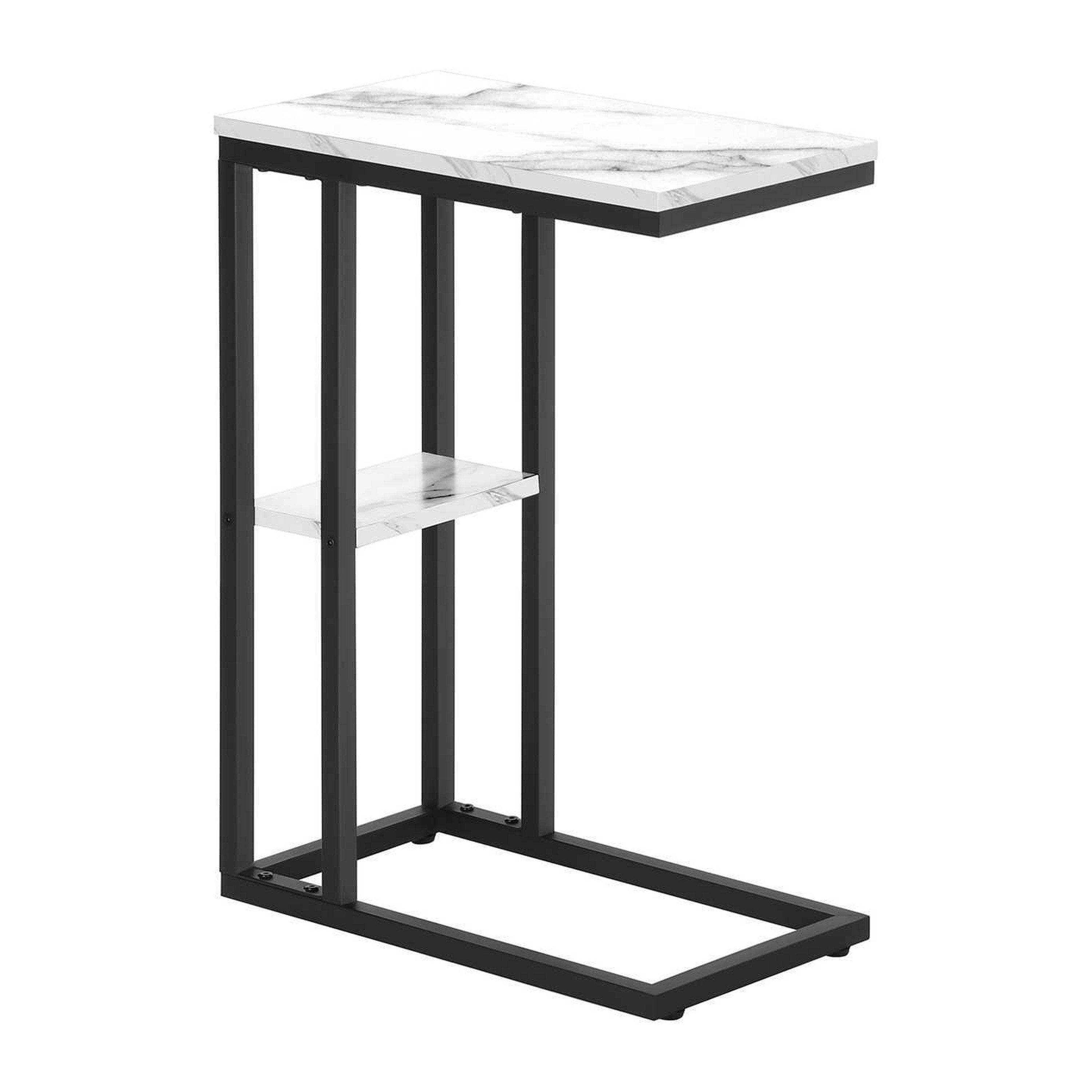 Benjara Table de bout d'appoint Frank, petite tablette étroite l 10 po ...