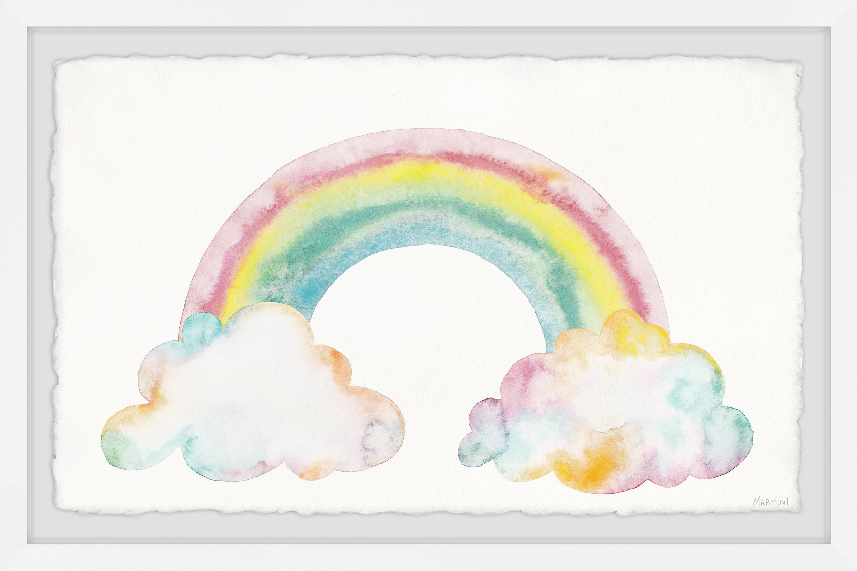 Isabelle & Max™ Gaddy Rainbow Pastel Framed Print | Wayfair