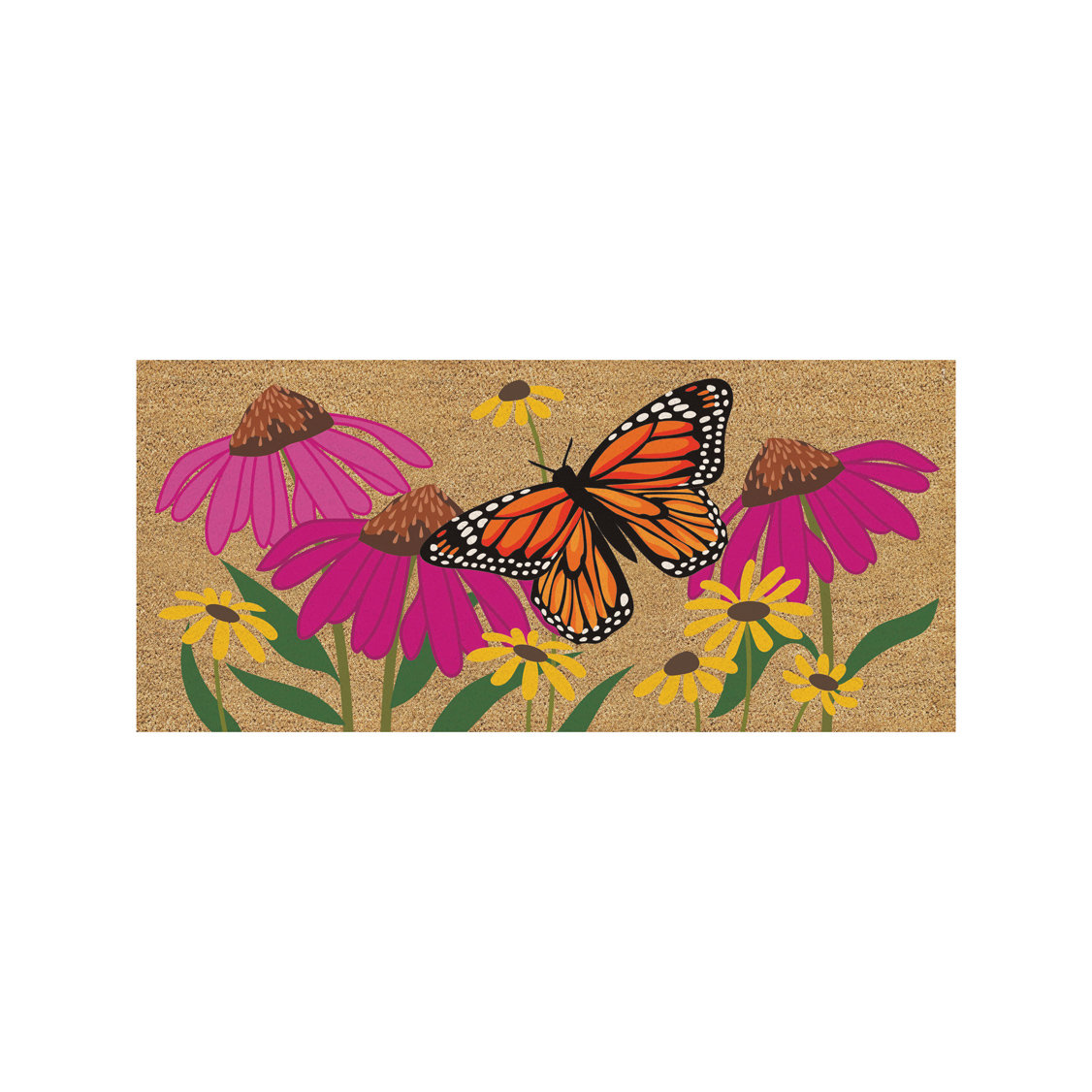Rosalind Wheeler Butterfly and Florals Flocked Coir Sassafras Switch ...
