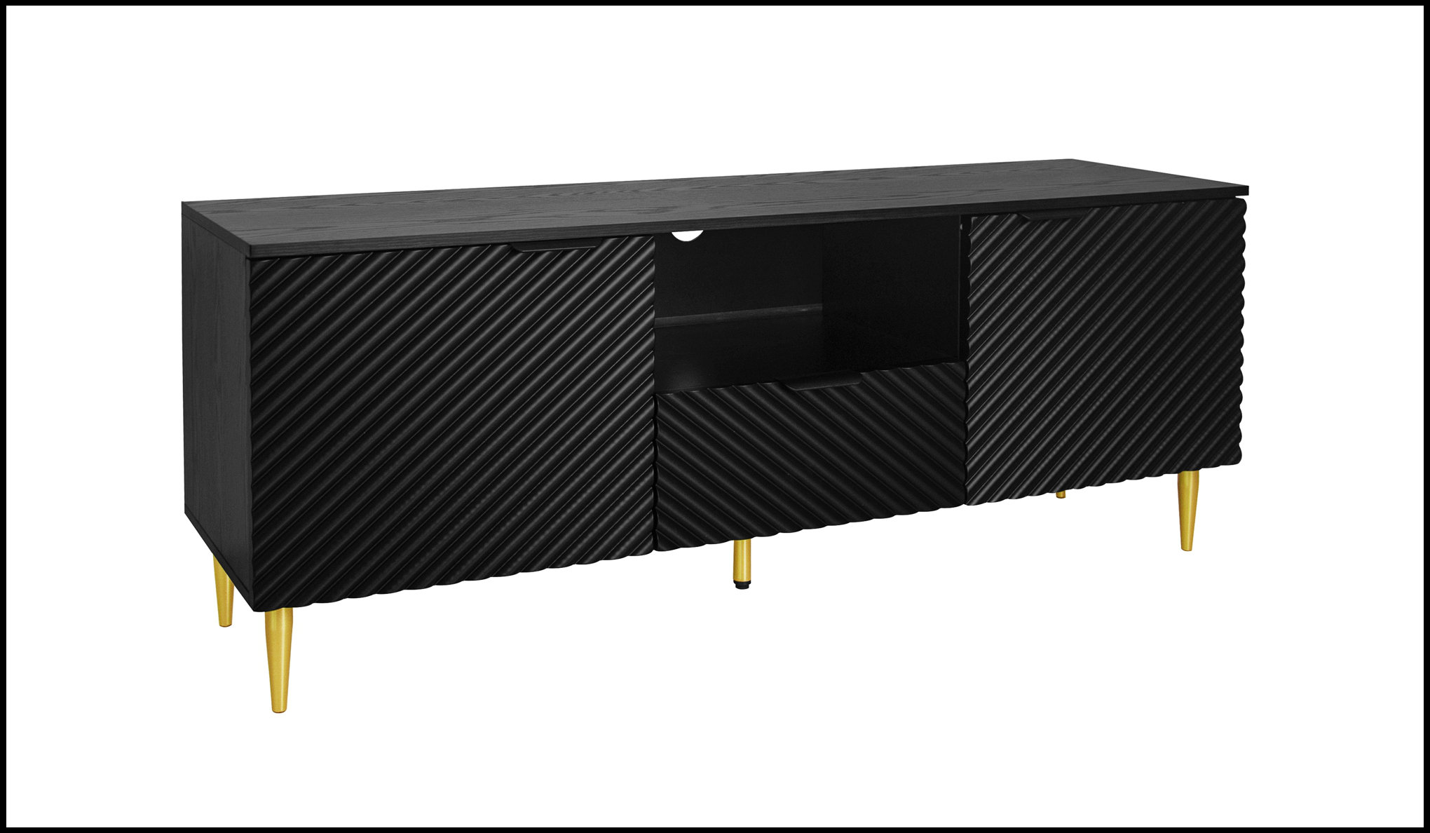 Bungalow Rose TV Stand with Solid Ion Feet, TV Console Table for Living ...