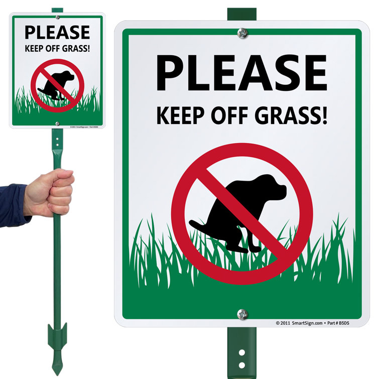 SmartSign Please Keep off Grass! Sign and Stake Kit - Wayfair Canada