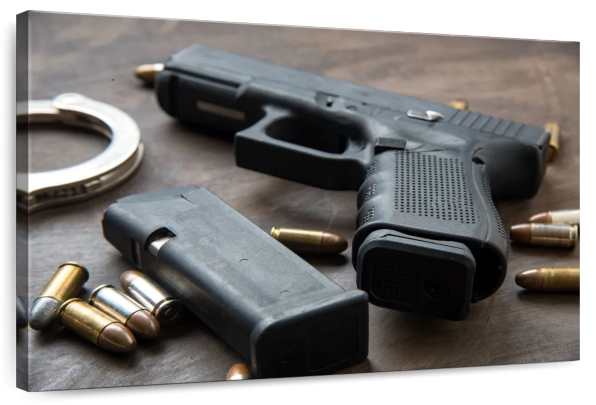 Elephant Stock Police Handgun And Bullets | Wayfair