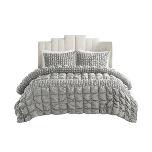 Madison Park Evelyn Ruched Comforter Set | Wayfair