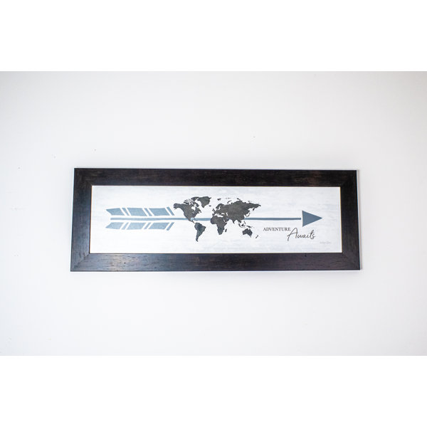 Union Rustic 'Adventure Awaits' - Picture Frame Graphic Art Print | Wayfair