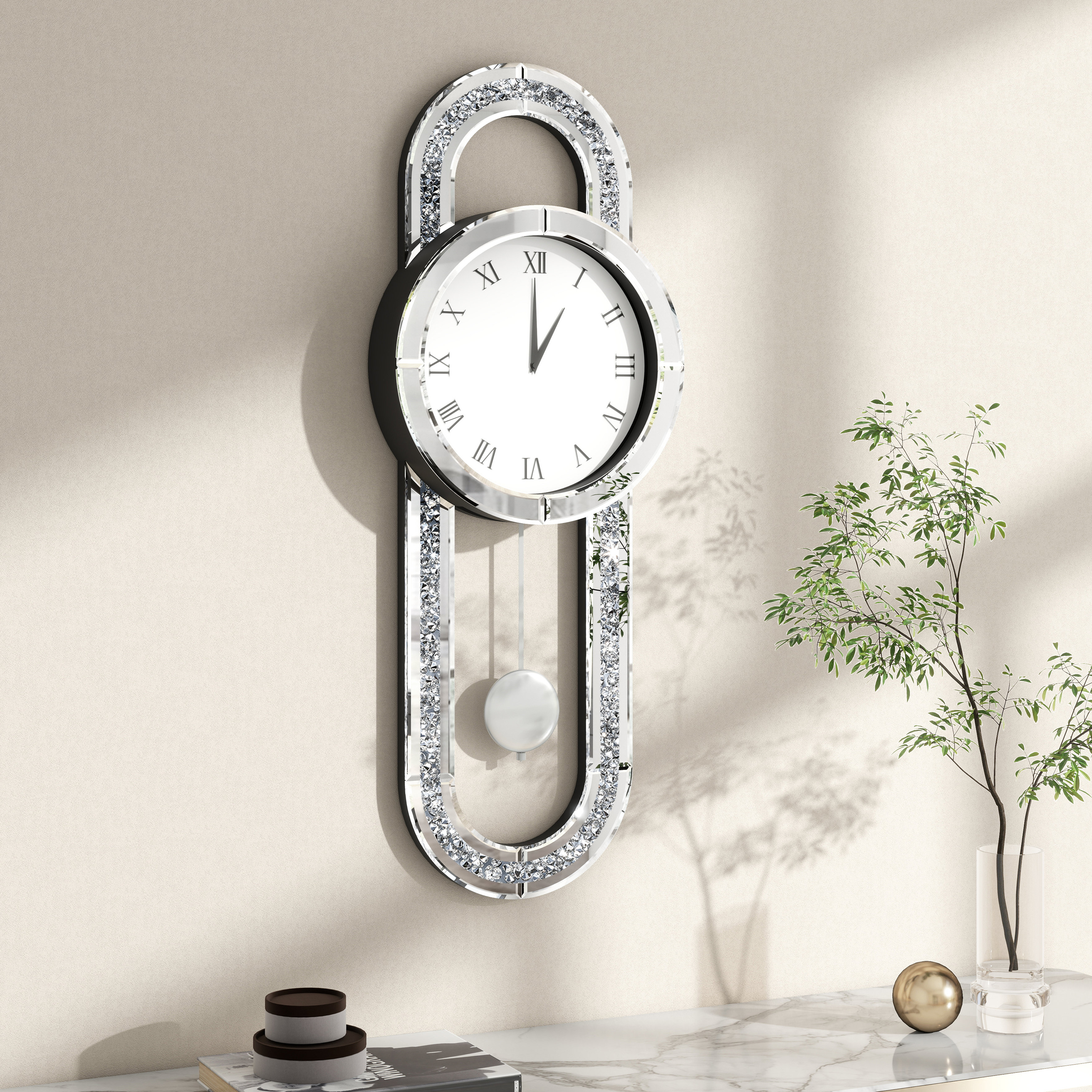 Mercer41 Ross Glass Wall Clock - Wayfair Canada