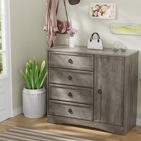 August Grove® Allmond 4 Drawer 39.37" Combo Dresser & Reviews | Wayfair
