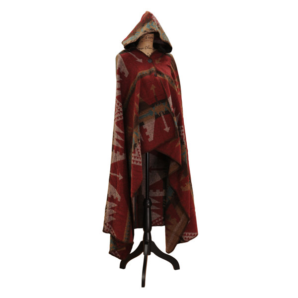 Wooded River Washable Wool Yellowstone Hooded Throw | Wayfair