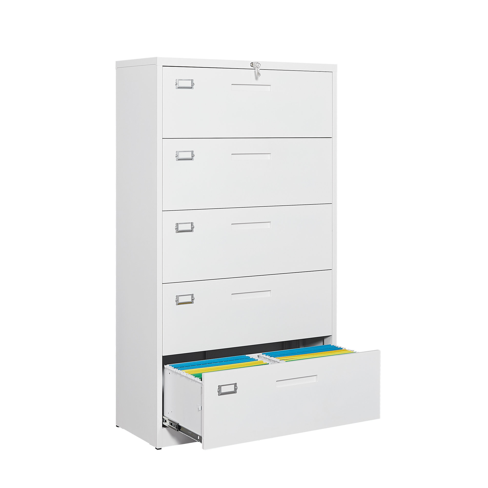 Inbox Zero Izack 35.43'' Wide 5 -Drawer Steel File Cabinet & Reviews ...