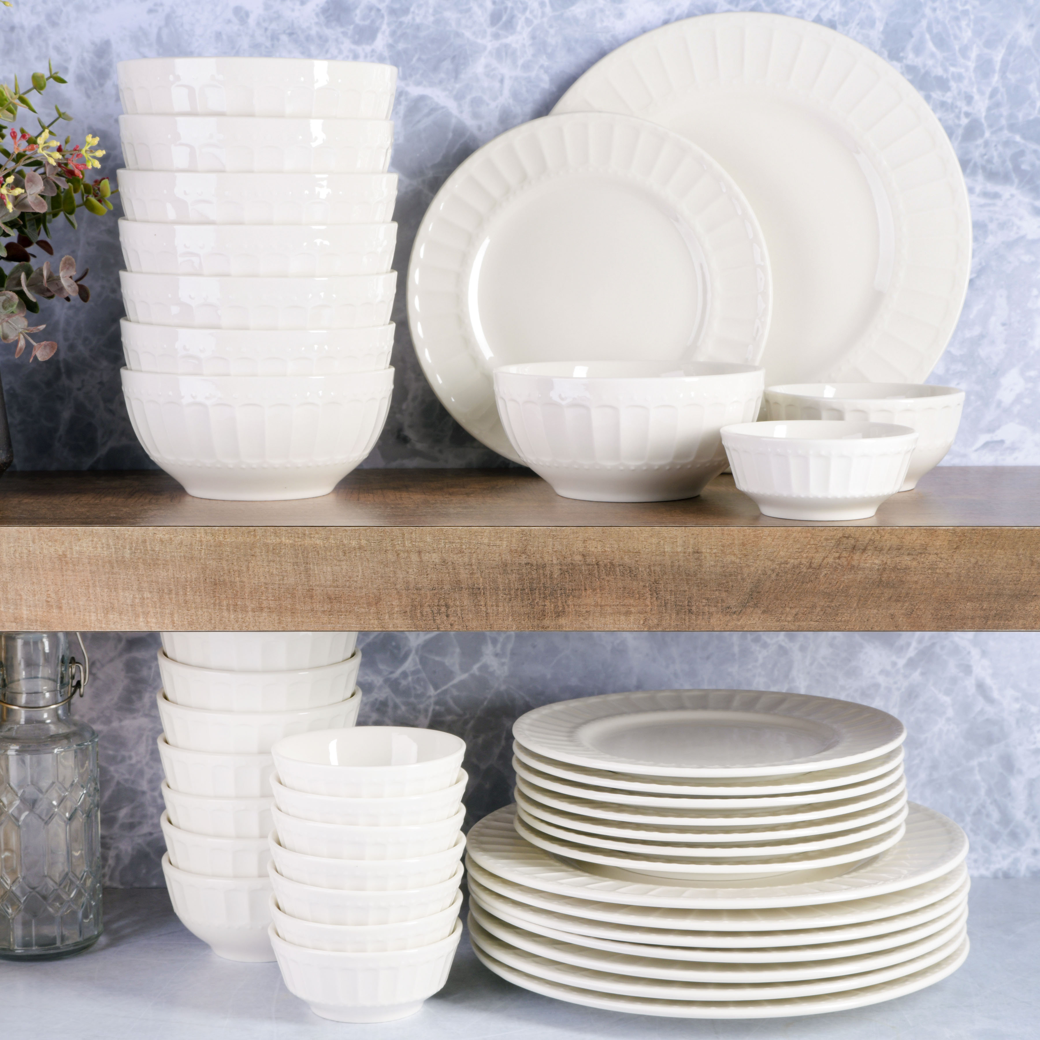 Gibson Home Gracious Dining Gourmet Expressions Embossed Porcelain ...