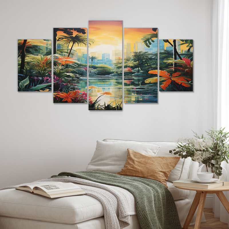 Design Art Tropical Oasis Palm Trees Southern Paradise - Coastal ...