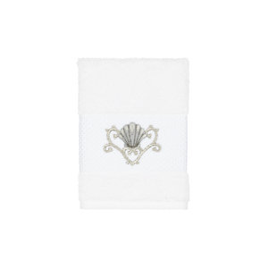 Linum Home Textiles Bella Embellished Turkish Cotton Washcloth | Wayfair