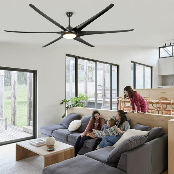 Orren Ellis 100'' Ceiling Fan with LED Lights | Wayfair