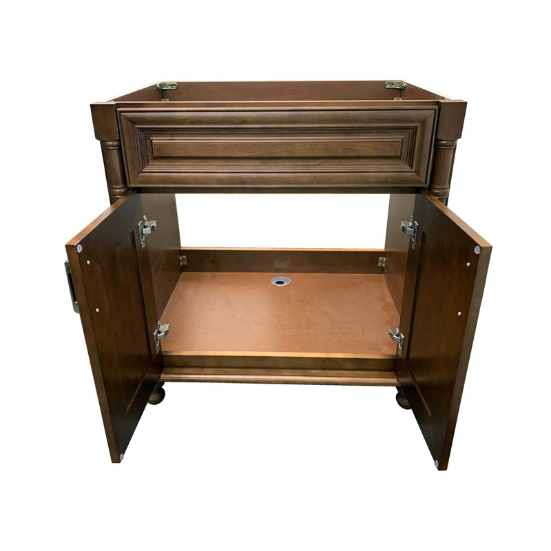 Niturra 36'' Single Bathroom Vanity Base Only in Maple Walnut & Reviews ...