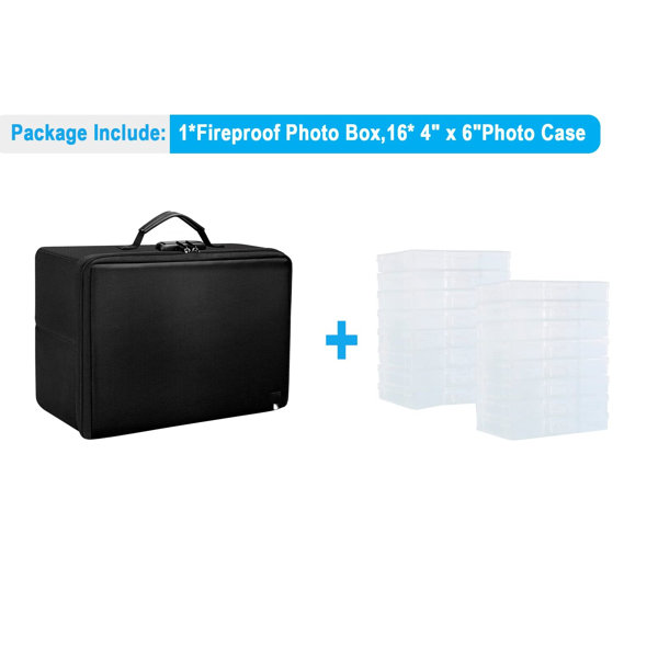 BEACHWATER POOL & SPA, LLC Fireproof Photo Organizer With 16 Interior 4 ...