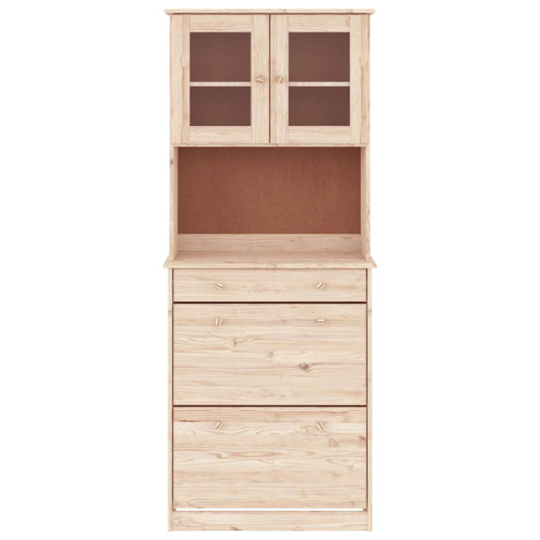 Natur Pur ALTA Highboard 77X35x188 Cm Solid Pine Wood - Rustic Storage ...