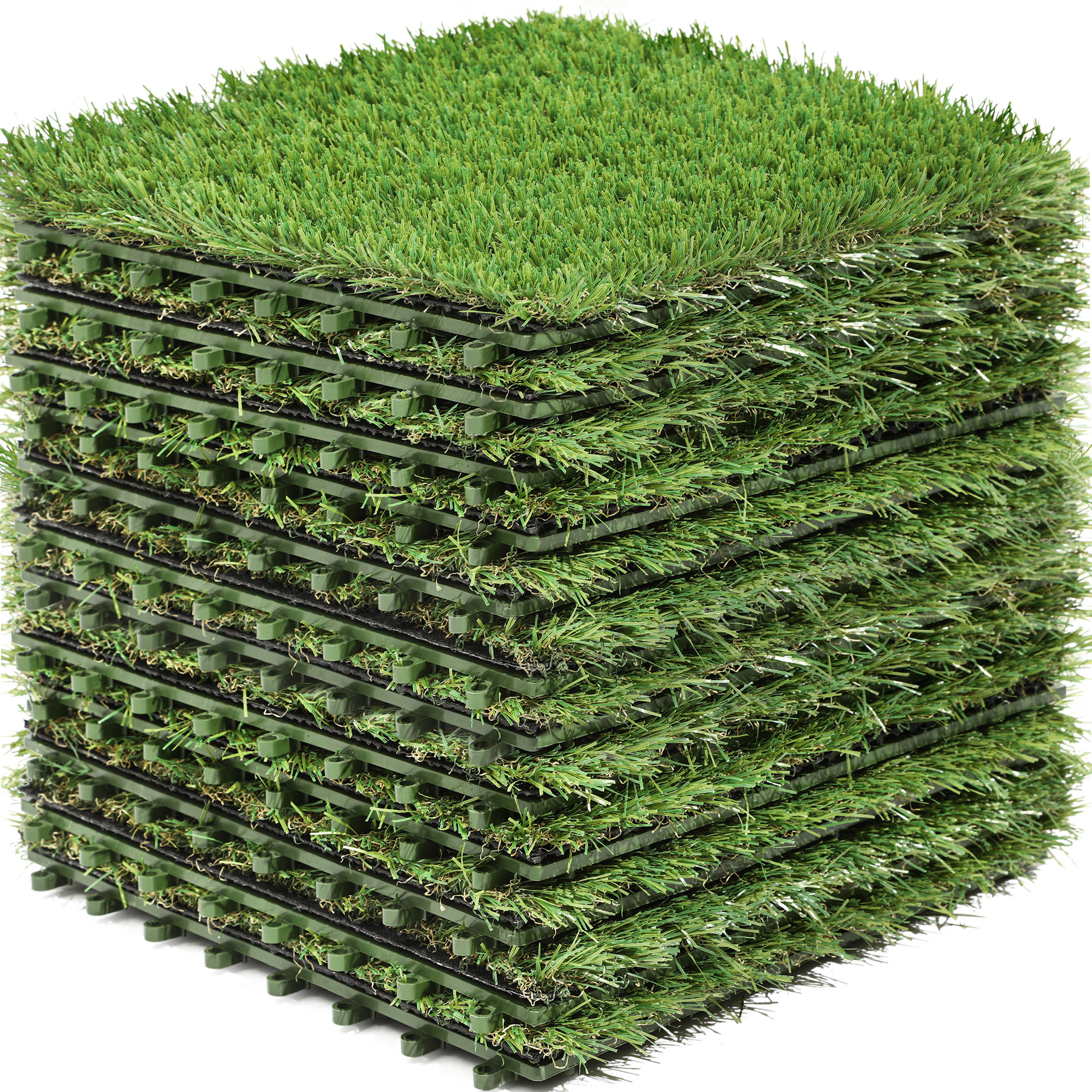 Edrosie Inc 12" x 12" Artificial Grass Turf Panels | Wayfair