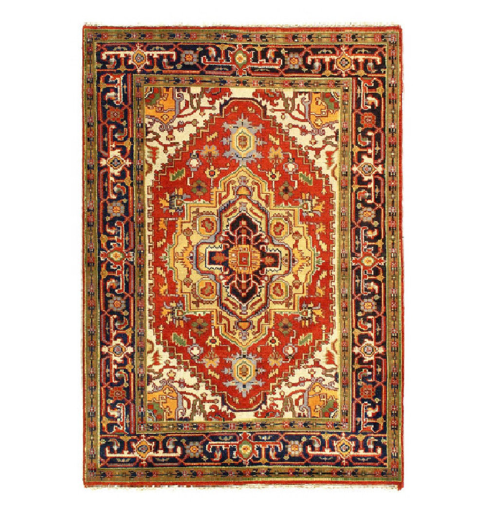 Isabelline Alishma Oriental Handmade Hand-Knotted Rectangle 4' x 6 ...