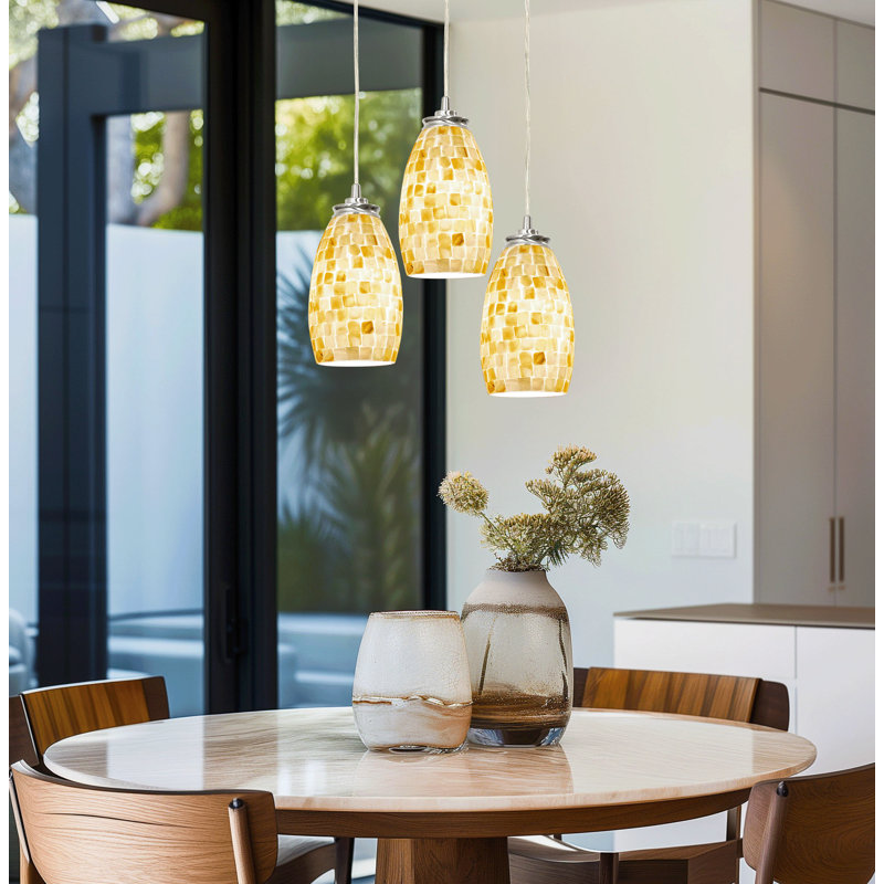 Wrought Studio™ 7.5'' H Shell Oval Pendant Shade | Wayfair