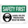 SignMission OSHA SAFETY FIRST Sign - Laser Ipl Eye Protection Must Be ...