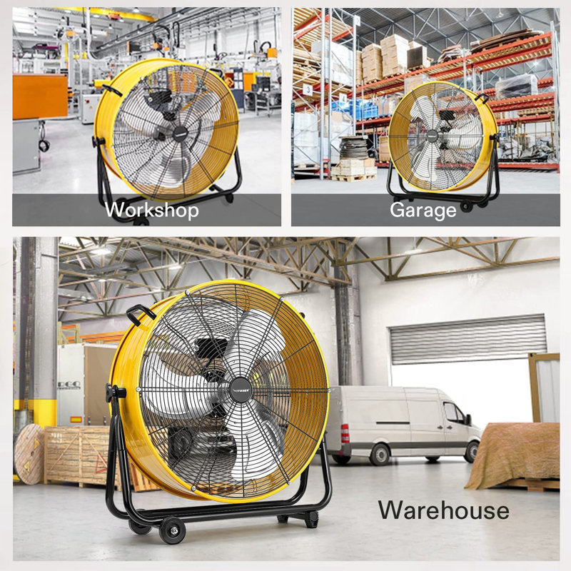 VIVOSUN 24 In. Industrial 3-speed Tilt Drum Fan | Wayfair