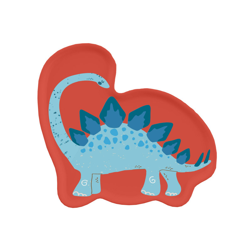 Ebern Designs Kids' 4-Pack Dinosaur Plates | Wayfair