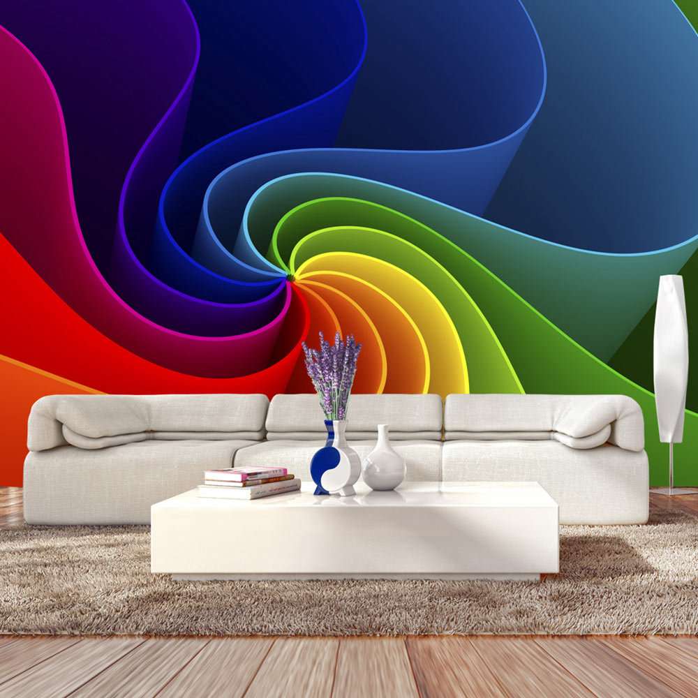 East Urban Home Colorful Pinwheel 13' L x 110" W Wall Mural | Wayfair