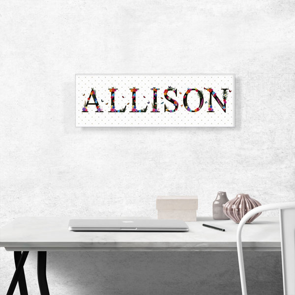 ARTCANVAS " ALLISON Girls Name Room Decor " - Wayfair Canada