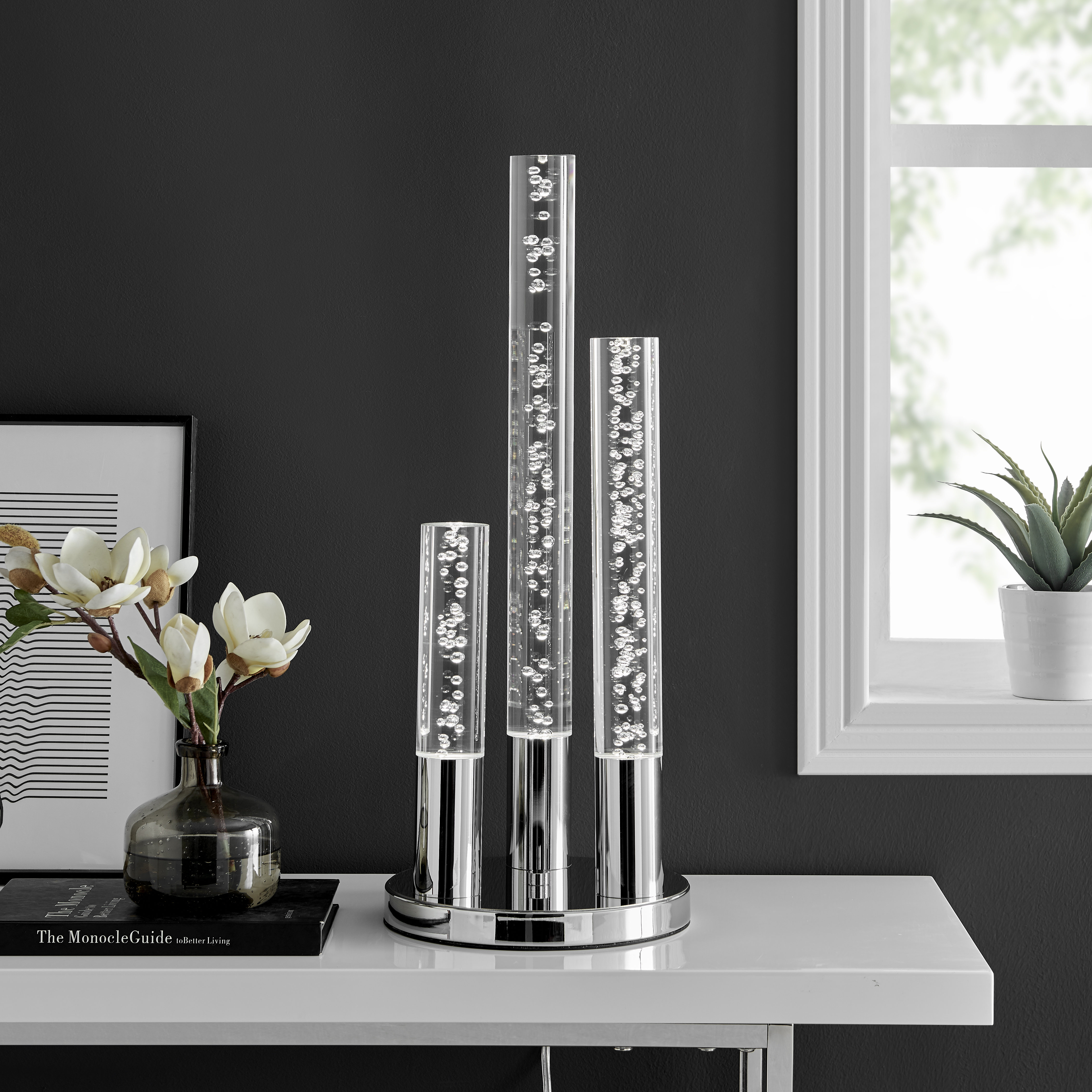 Orren Ellis Acrylic LED Cylinders Table Lamp / 3 Light - Wayfair Canada