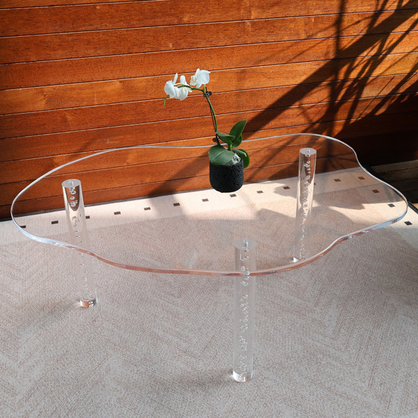 Wrought Studio™ 39.2'' Clear Acrylic Coffee Table, Eco-friendly ...